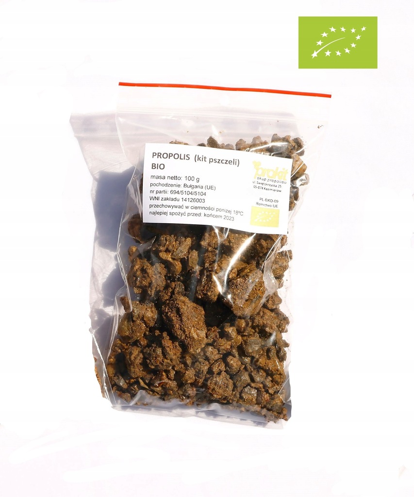 propolis (kit pszczeli) BIO 100g, certyfikat eko - 13480392849 ...
