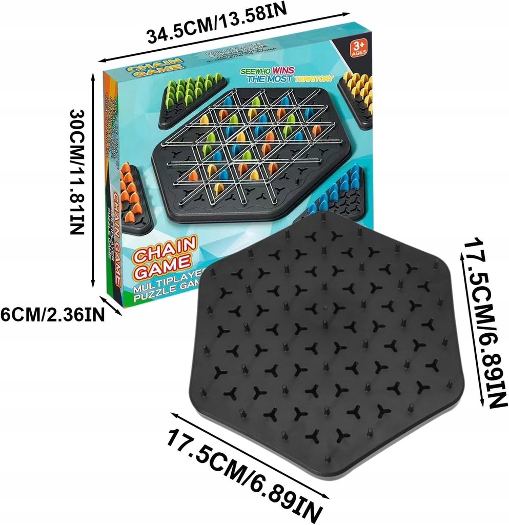 TRIANGLE CHESS BOARD GAME, INTERACTIVE PEGBOARD GAME, DESKTOP BOARD ...