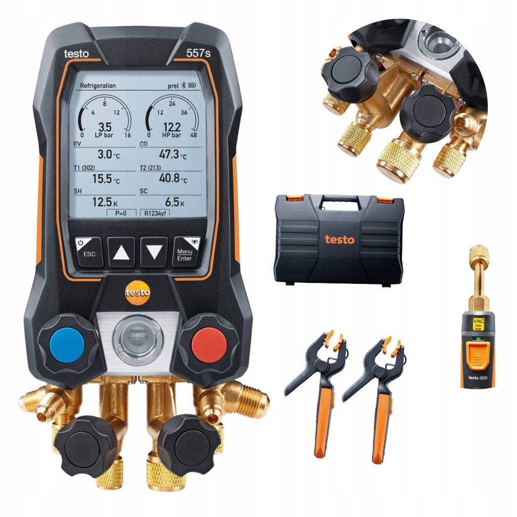 Elektroniczna oprawa zaworowa Testo 557s z bezprzewodowymi sondami ...