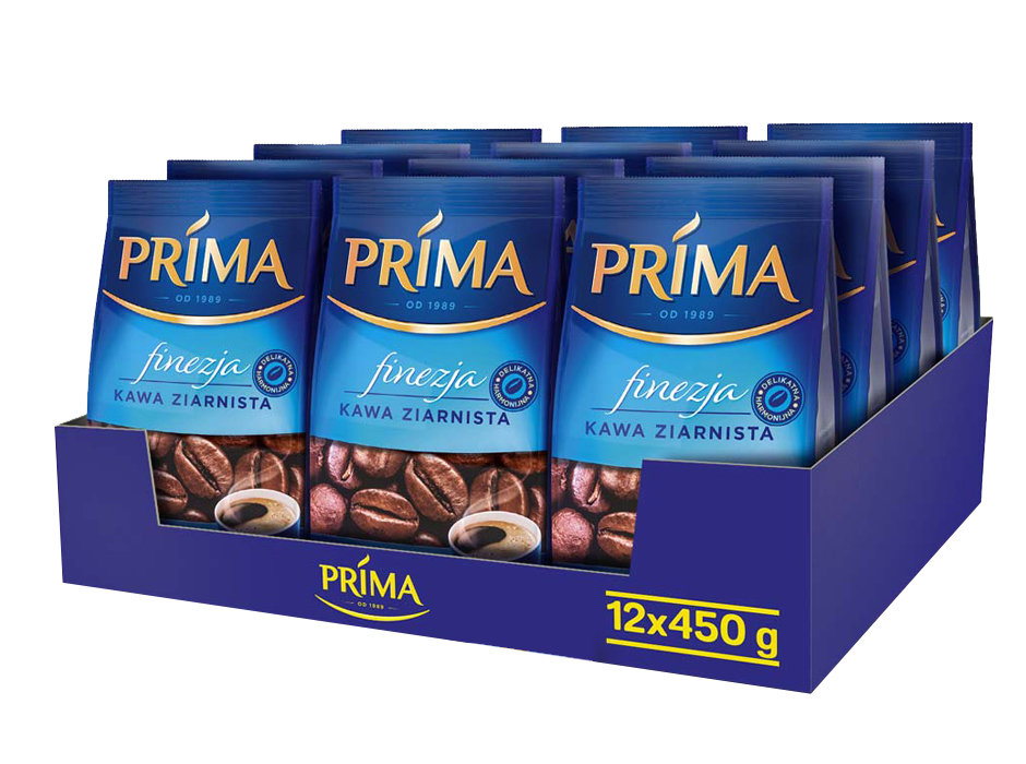 Kawa ziarnista Prima Finezja 450g x 12 - 10615915216 - oficjalne archiwum Allegro