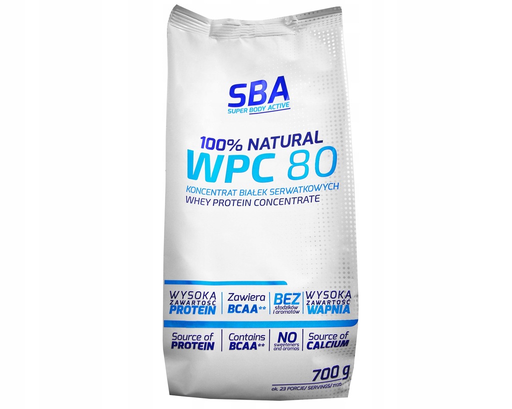 MLEKOVITA SBA WPC 80% KONCENTRAT 100% NATURAL 700G - 7363092744 - oficjalne archiwum Allegro