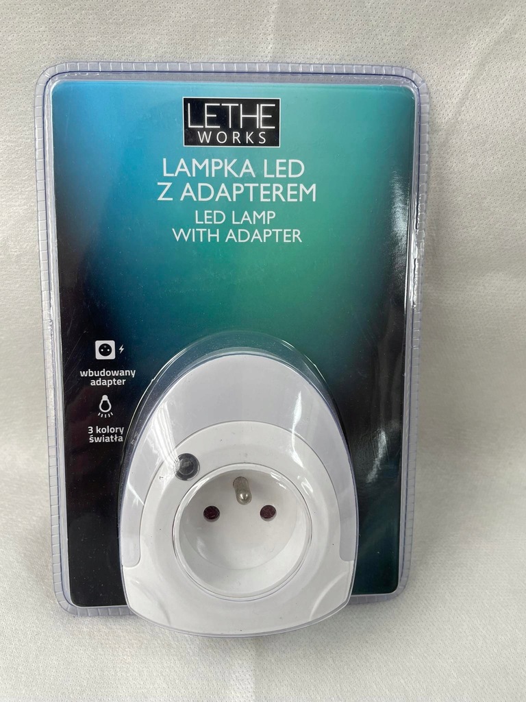 LETHE Lampka led z adapterem 3 świecenia - 12224221090 - oficjalne archiwum Allegro