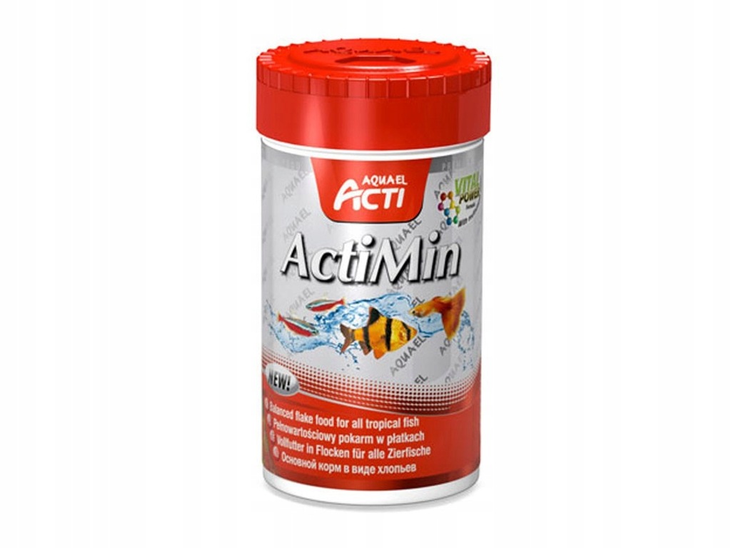 AQUAEL ACTI ActiMin 100ml pokarm płatkowany - 12689952982 - oficjalne ...