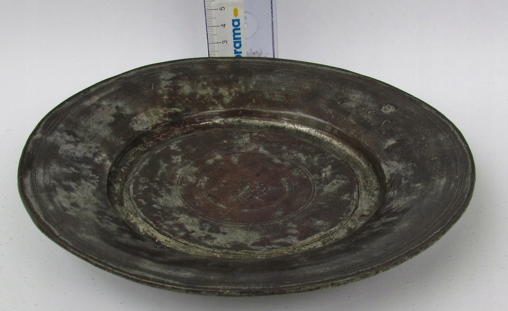 STARY TALERZ METALOWY SYGNOWANY- WYKONANY RĘCZNIE - 13021952000 ...