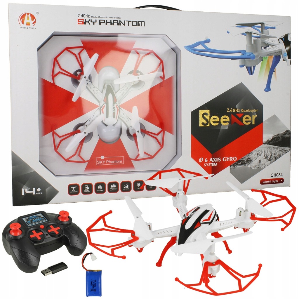 LEKKI ZWINNY DRON DLA DZIECI DO NAUKI LATANIA +LED - 10005634366 ...
