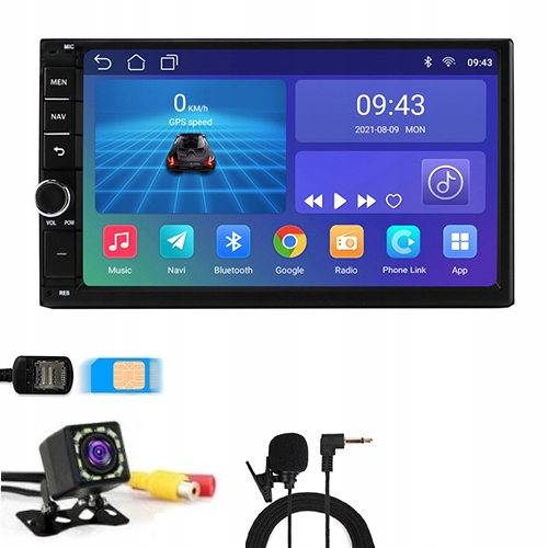 RADIO SAMOCHODOWE 2 DIN ANDROID GPS KAMERA 6/128GB - 13441164094 - oficjalne archiwum Allegro