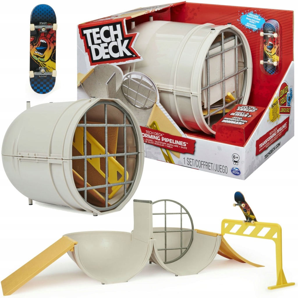 TECH DECK FINGERBOARD ROZKŁADANY SKATEPARK + DESKA - 9834755512 ...