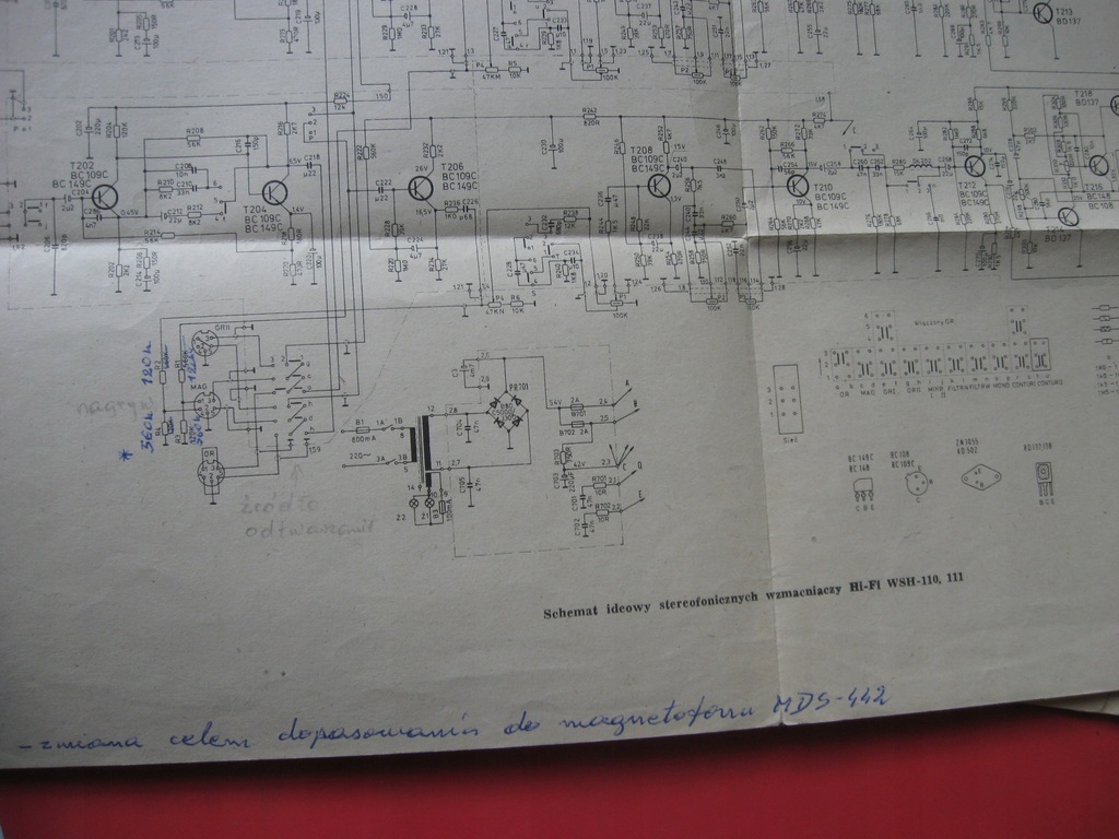 Wzmacniacz Hi-Fi WSH-110 111 UNITRA Instrukcja+sch - 7439114828 - oficjalne archiwum Allegro