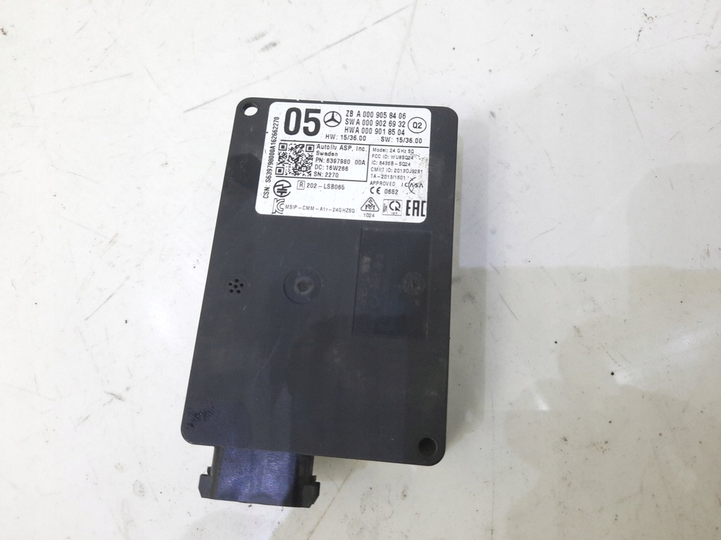 MERCEDES W205 RADAR SENSOR CZUJNIK A0009058406 - 9934856905 - oficjalne ...