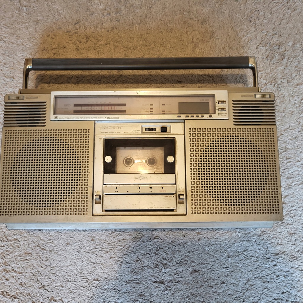 DUŻY KULTOWY Radiomagnetofon SONY CFS-D7 VINTAGE - 13887143395 ...