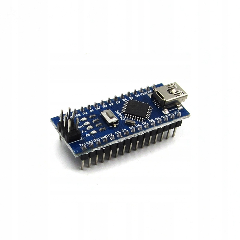 ARDUINO NANO V3.0 ATmega328P WLUTOWANE PINY+KABEL - 12425524986 ...