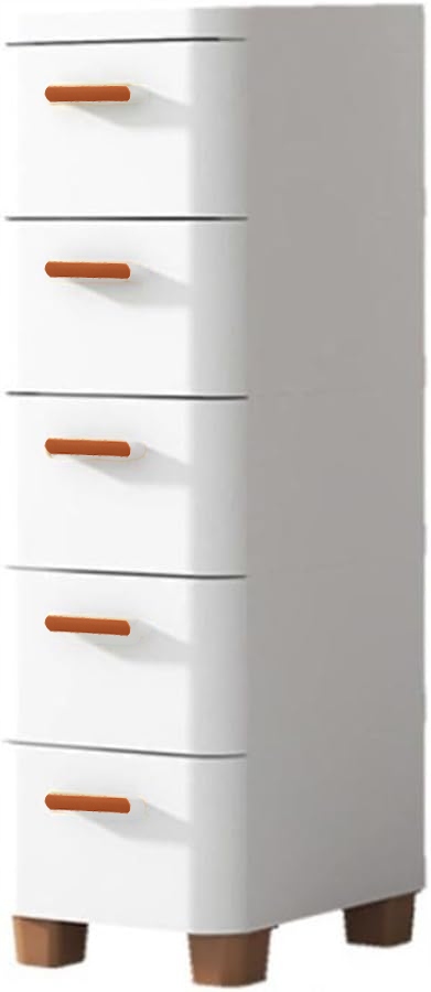 BIAŁA SZAFKA Z SZUFLADAMI ŁAZIENKOWA 5 SZUFLAD WYSOKA WĄSKA 18cm RG15 - 15053204890 - oficjalne ...