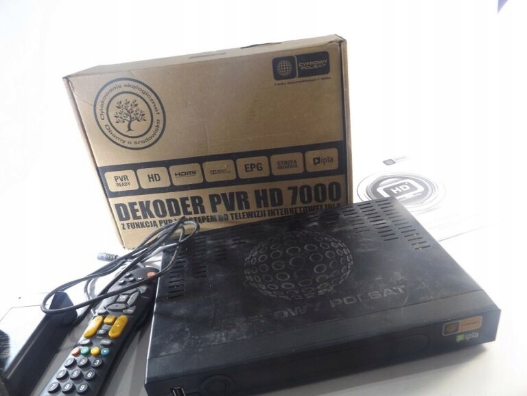 DEKODER CYFROWY POLSAT PVR 7000 + ZAS + PILOT PUD - 11699125709 - oficjalne archiwum Allegro