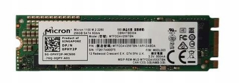 Dysk SSD Micron MTFDDAV256TBN 256GB M.2 SATA M.2 - 12642611838 ...