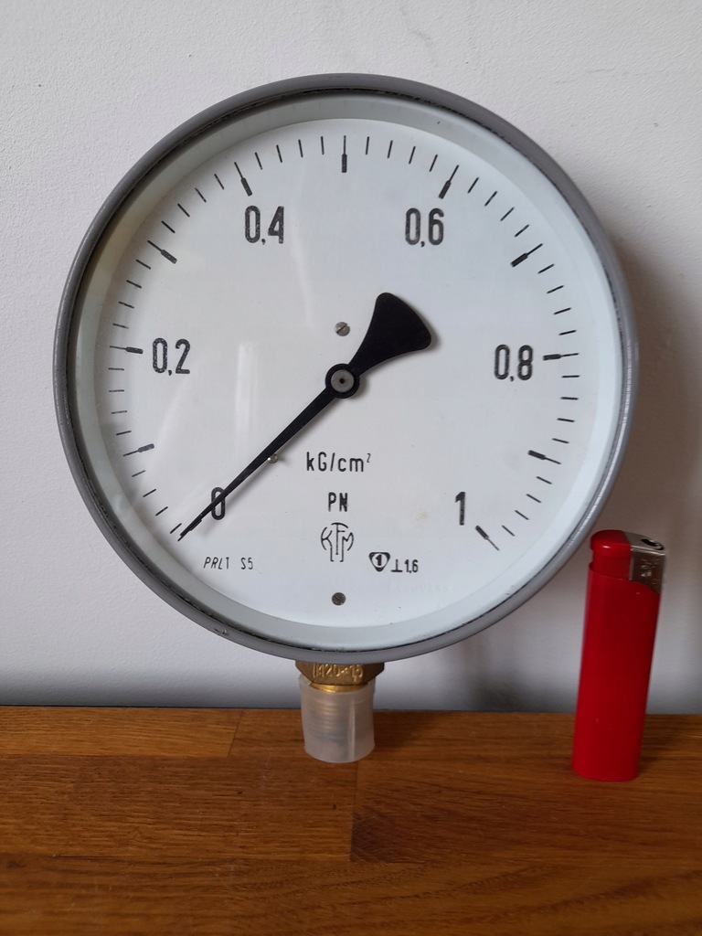 Manometr KFM industrial loft PRL duży 16cm nowy - 13988802021 ...