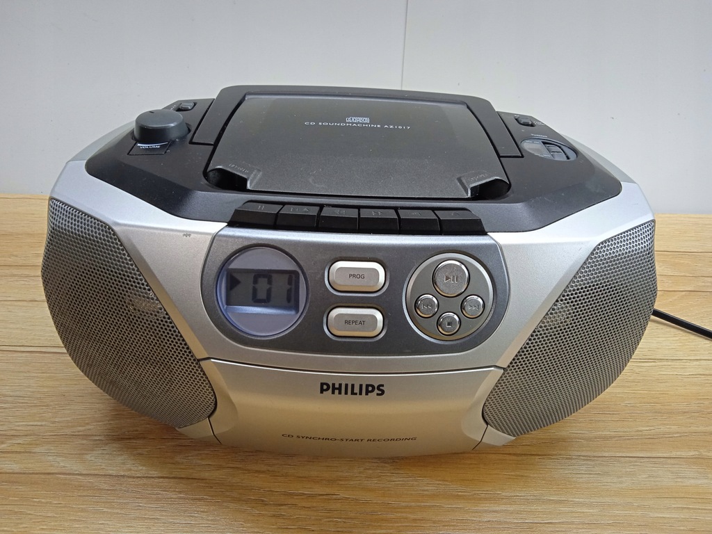RADIO PHILIPS BOOMBOX CD AUDIO FM/AM KASETA ŁADNE - 12415673094 - oficjalne archiwum Allegro