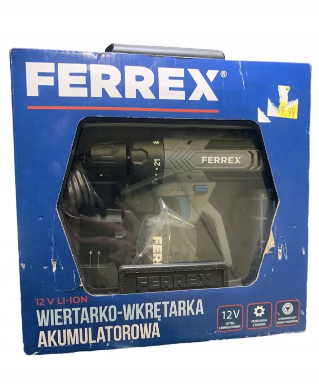 WIERTARKO-WKRĘTARKA FERREX 12V LI-ION KOMPLET - 12269372028 - oficjalne ...