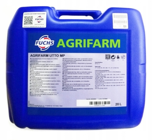 OLEJ HYDRAULICZNY FUCHS AGRIFARM UTTO MP 10W30 20L - 11693519339 ...