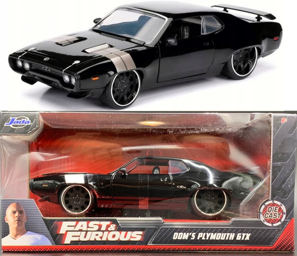 Plymouth GTX Fast&Furious 8 Toretto JADA 1:24 - 13970017376 - oficjalne ...