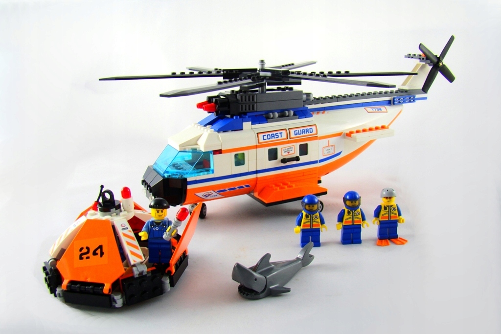 Lego City 7738 Coast Guard Helicopter Life Raft - 10752909337 ...