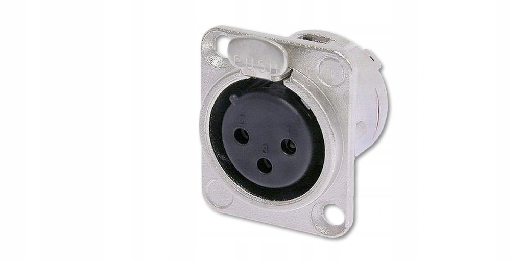 Gniazdo tablicowe mikrofonowe żeński XLR 3 pin NBM - 10093724117 ...