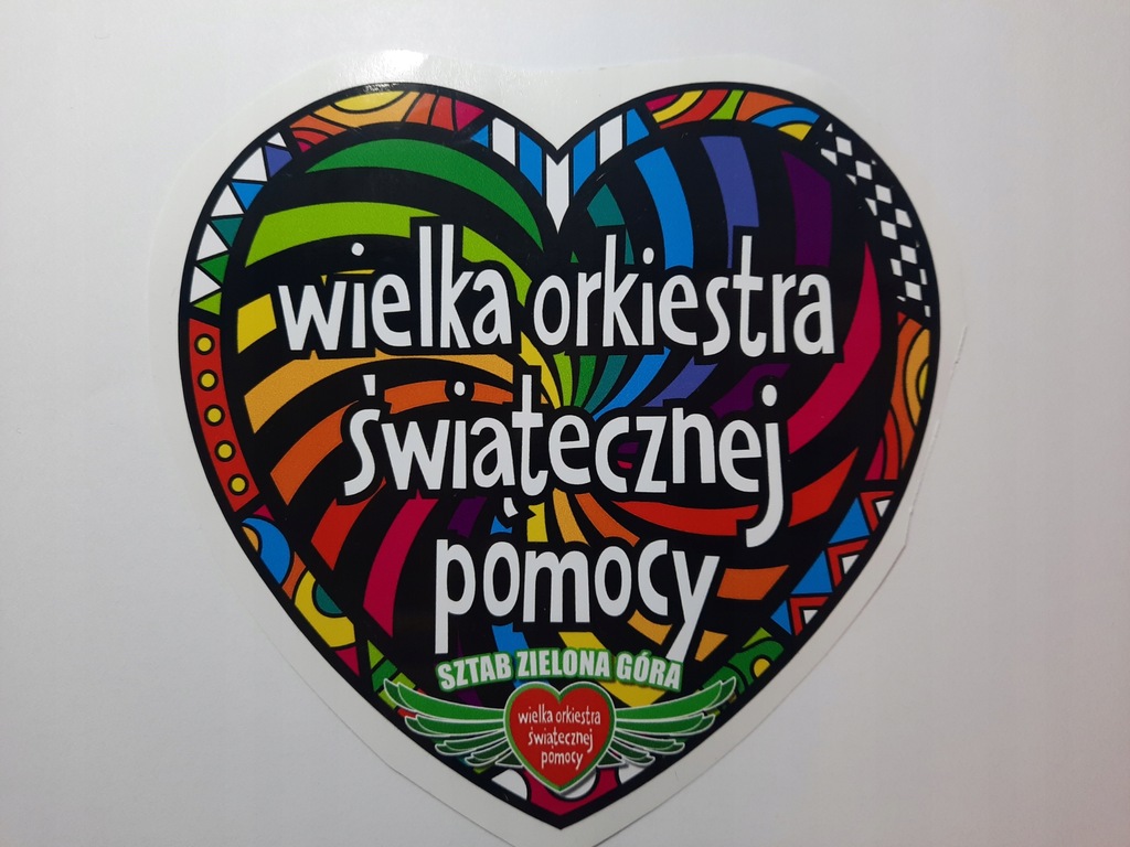 DUŻE Serce WOŚP- unikatowa naklejka 14 x 14,5 cm - 13075982715 ...