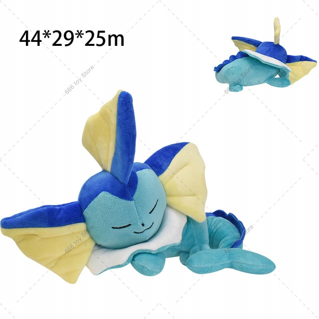 Vaporeon B Pokemon Sleeping Vaporeoned Eevee Squir - 13400730244 - oficjalne archiwum Allegro