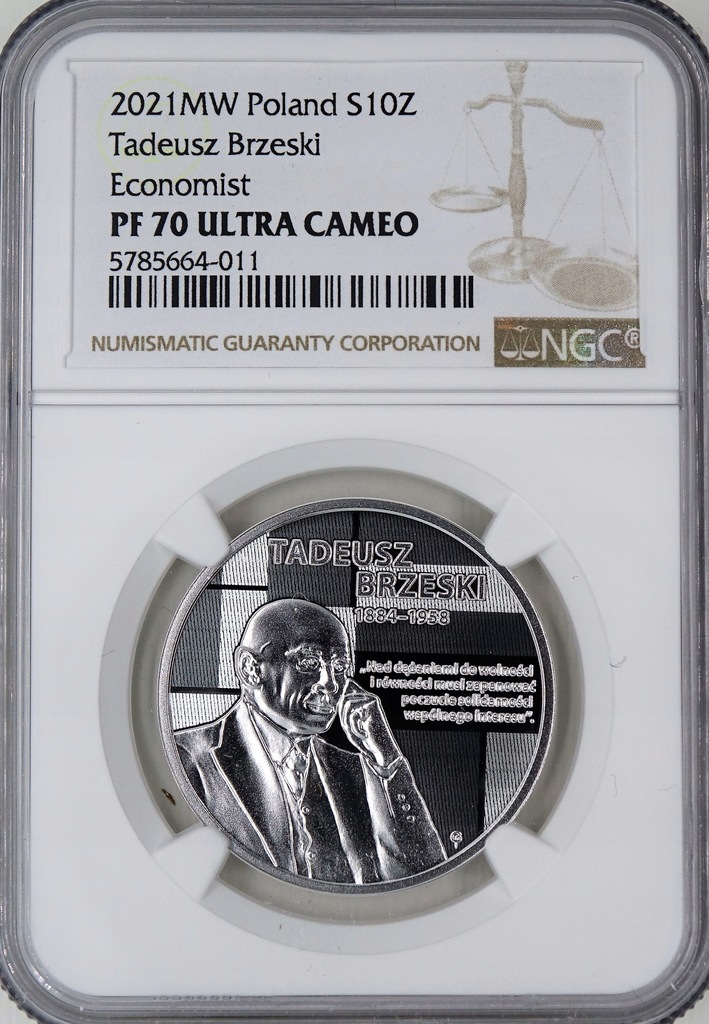 WB 10 zł 2021 Tadeusz Brzeski - NGC PF70 MAX - 13938034630 - oficjalne ...