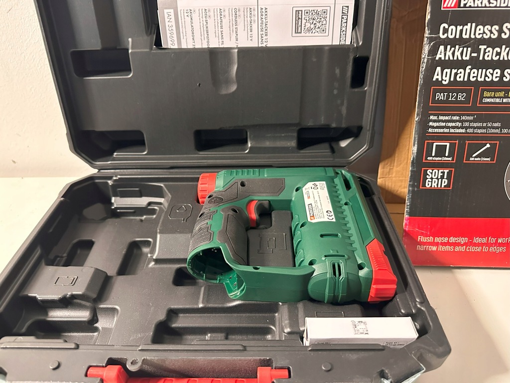 PARKSIDE AKUMULATOROWY ZSZYWACZ 12 V PAT 12 B2 NEW - 16817784137 ...