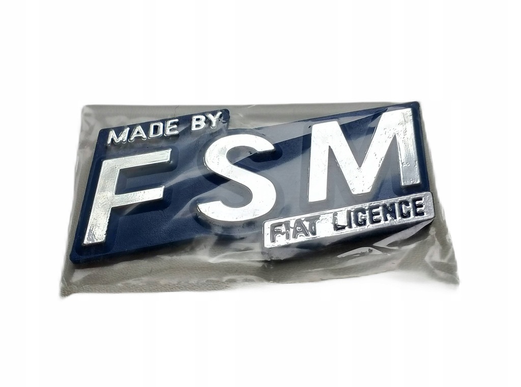 NOWY Emblemat logo znaczek Made by FSM Cinquecento Fiat napis tylnej ...