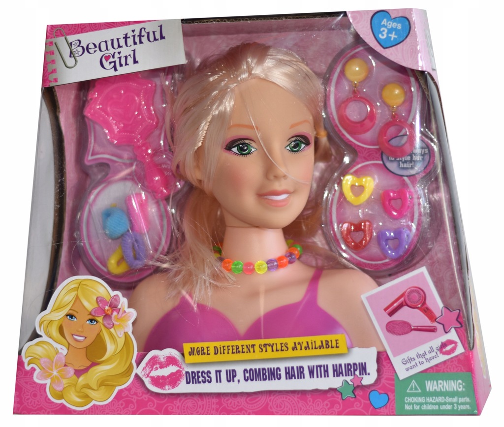 Głowa lalki do stylizacji Fryzjer czesanie modelow - 8629955235 ...