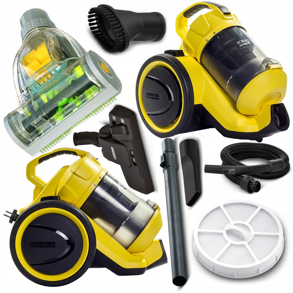 ODKURZACZ BEZWORKOWY KARCHER VC3 + TURBOSZCZOTKA - 10251813065 - oficjalne archiwum Allegro