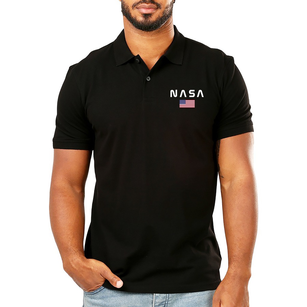 Męska koszulka polo NASA z flagą: L - 8651784942 - oficjalne archiwum ...