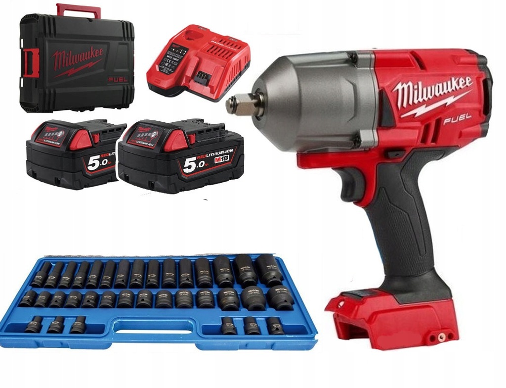 Klucz udarowy Milwaukee M18 FHIWF12-502X 18V 2x5AH - 13379390788 - oficjalne archiwum Allegro