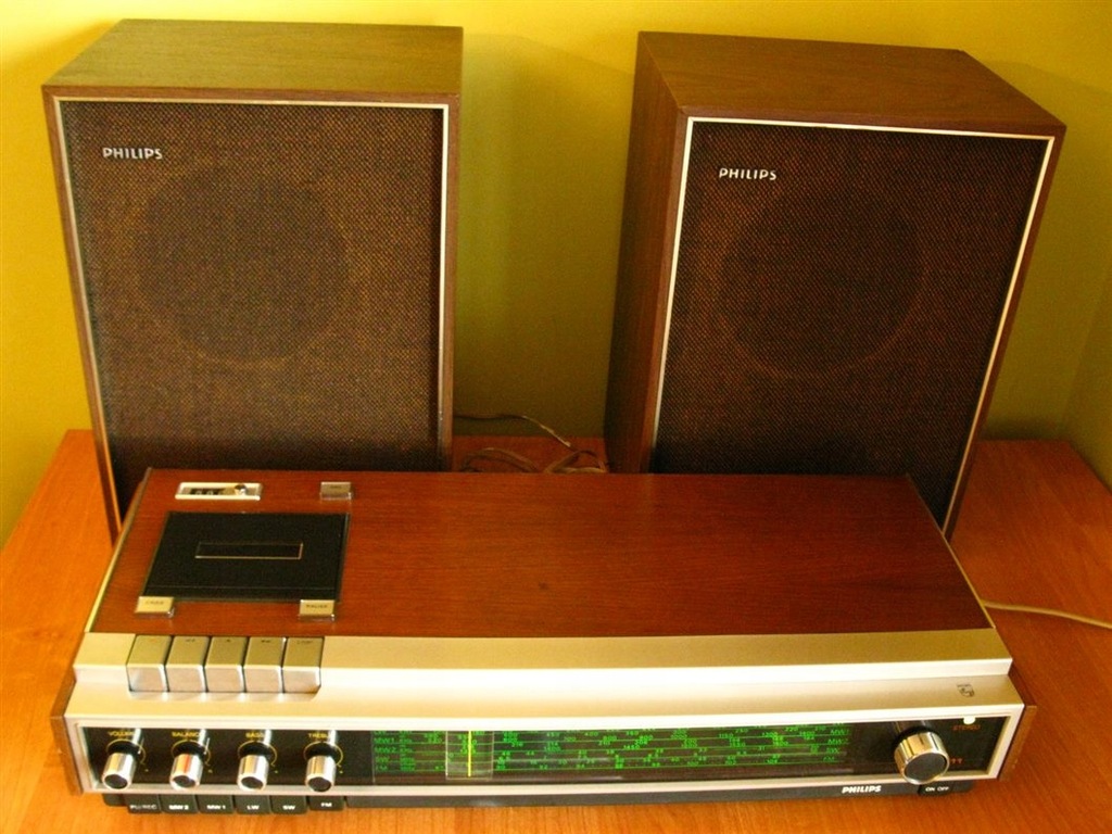 PHILIPS 811 STACJONARNE RADIO WRAZ Z KOLUMNAMI - 8085527840 - oficjalne archiwum Allegro