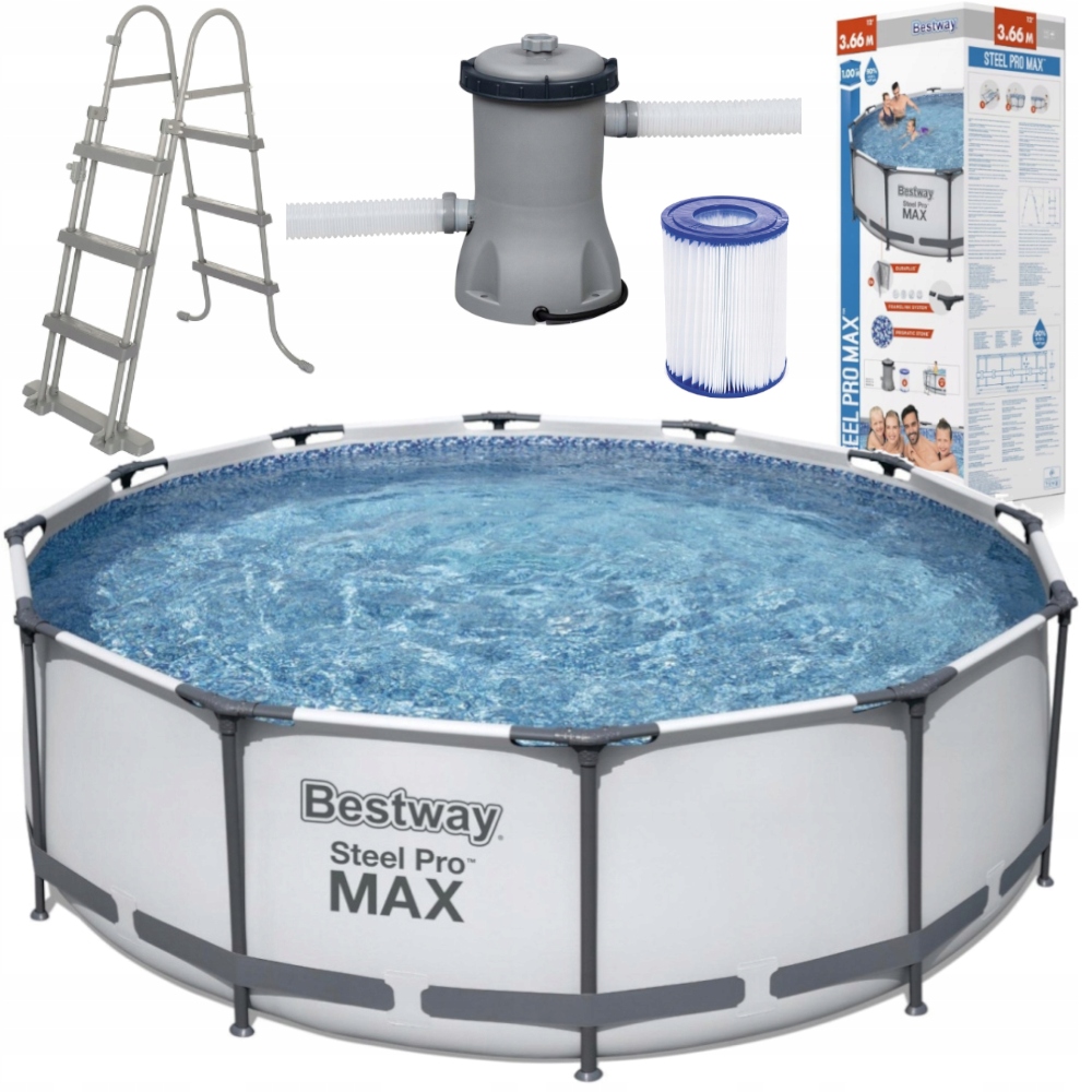 BASEN STELAŻOWY OGRODOWY 366x100 CM 10w1 BESTWAY - 12142560203 - oficjalne archiwum Allegro