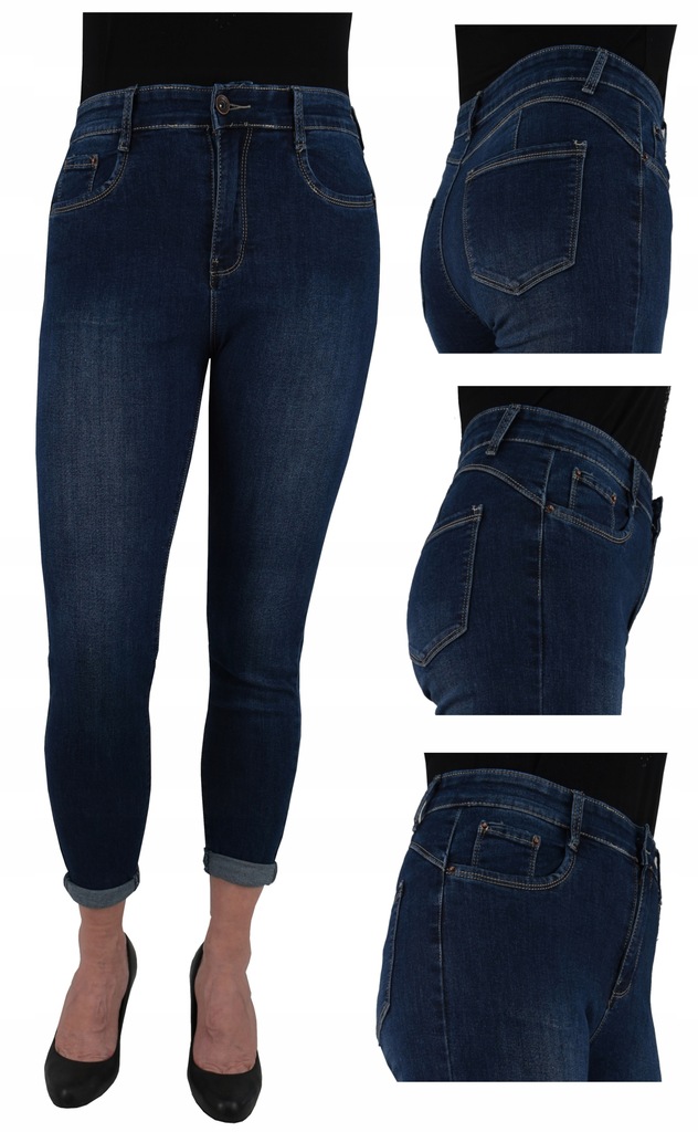 46,Jeansy, Duże rozmiary. wys.stan,Push-Up,Y722 - 9711721539 - oficjalne archiwum Allegro