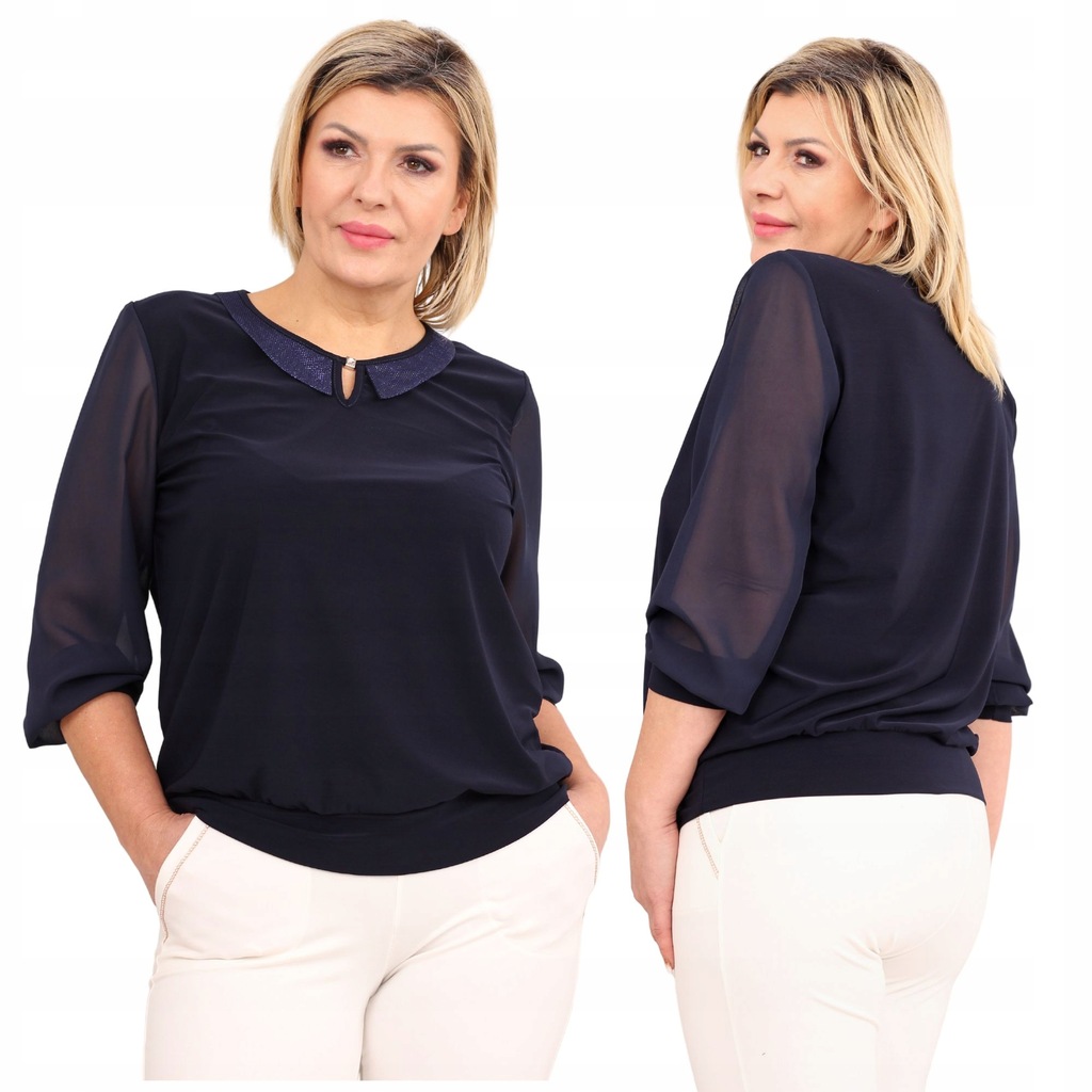 ZJAWISKOWA BLUZKA KOBIECA ELEGANCKI STYL M - 13187504293 - oficjalne ...