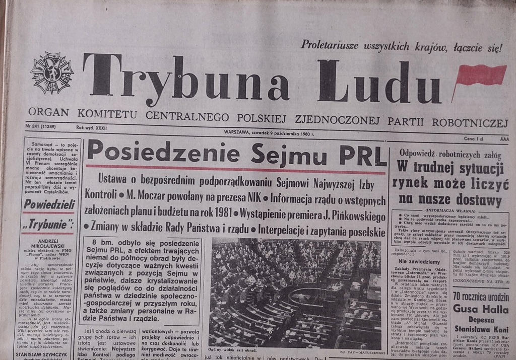 Trybuna Ludu 241 1980 PRL - 12862308683 - oficjalne archiwum Allegro
