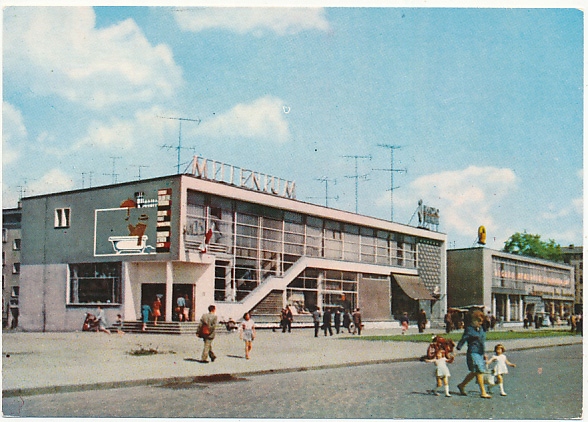 Stargard Pawilon Handlowy neon mural PRL dizajn - 13103949907 ...