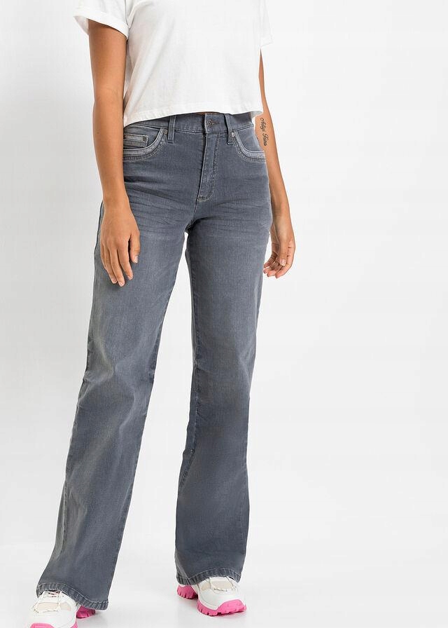 RAINBOW SZEROKIE JEANSY__40 - 15122362604 - oficjalne archiwum Allegro