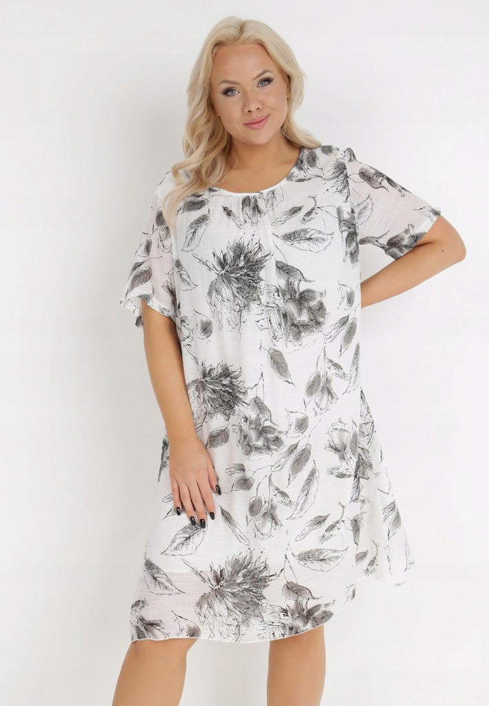 Born2Be Szara Sukienka damska 5XL/6XL Trapezowe - 12149808747 - oficjalne archiwum Allegro