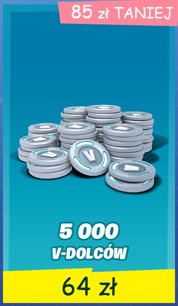 5000 V-Dolców Fortnite - 14938100299 - oficjalne archiwum Allegro