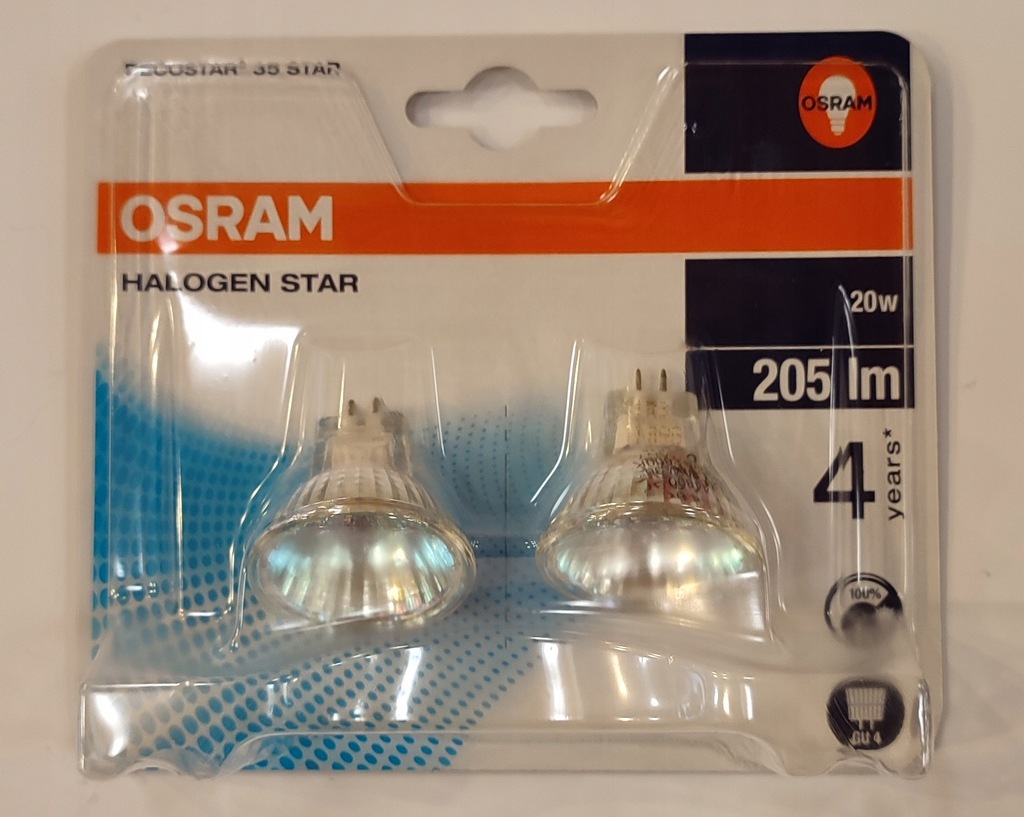 OSRAM 2xŻARÓWKA Decostar 35 GU4[MR11]12V 20W 205lm - 13415825207 - oficjalne archiwum Allegro