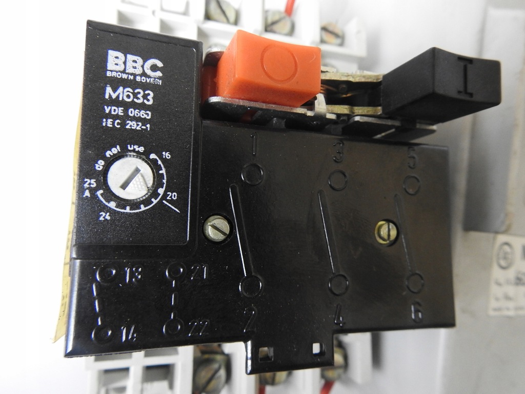 Wyłącznik silnikowy M633 16-25A BBC + górna obudow - 8984580769 ...