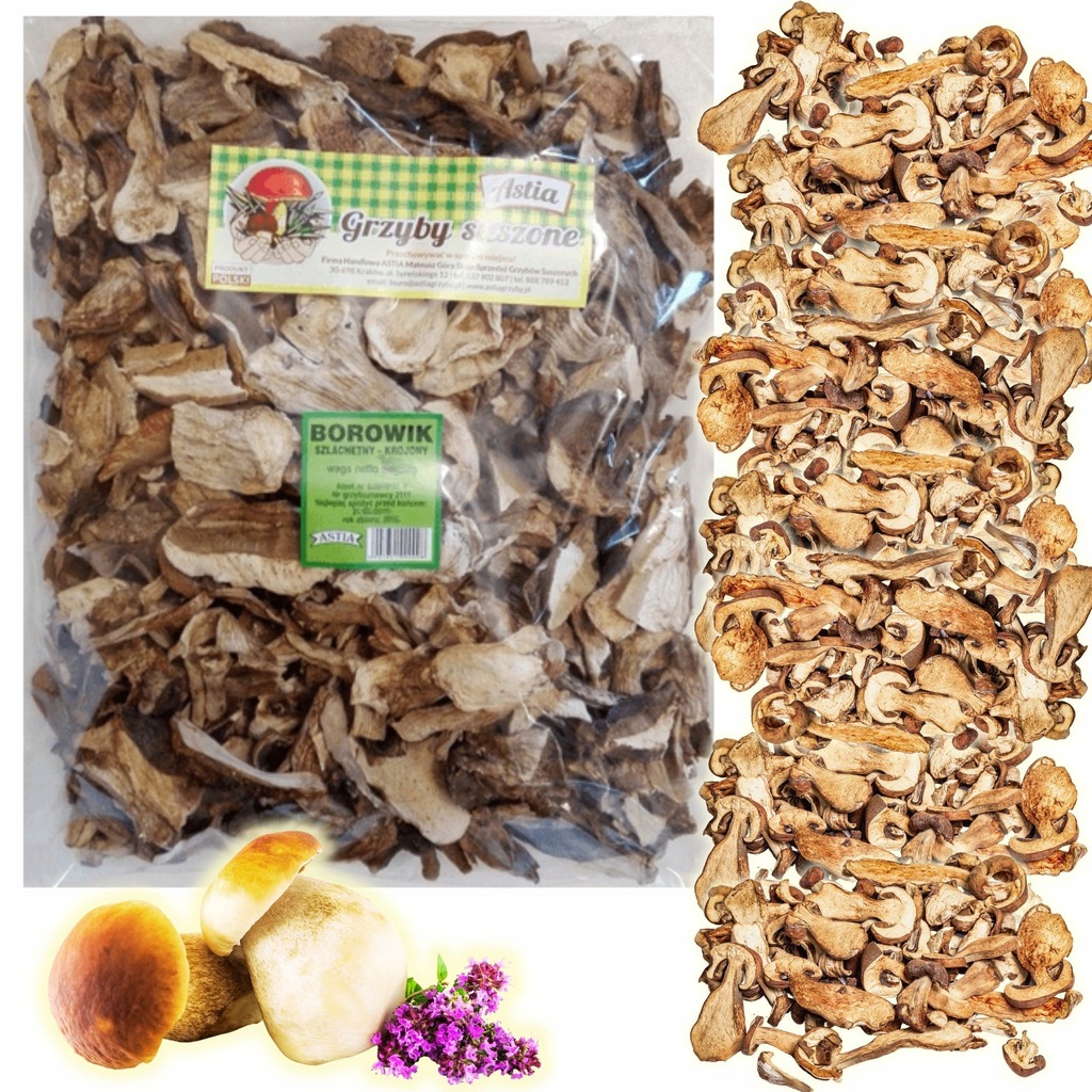 BOROWIKI SUSZONE grzyby suszone EXTRA GASTRONOMIA LEŚNE PRAWDZIWKI 500g ...
