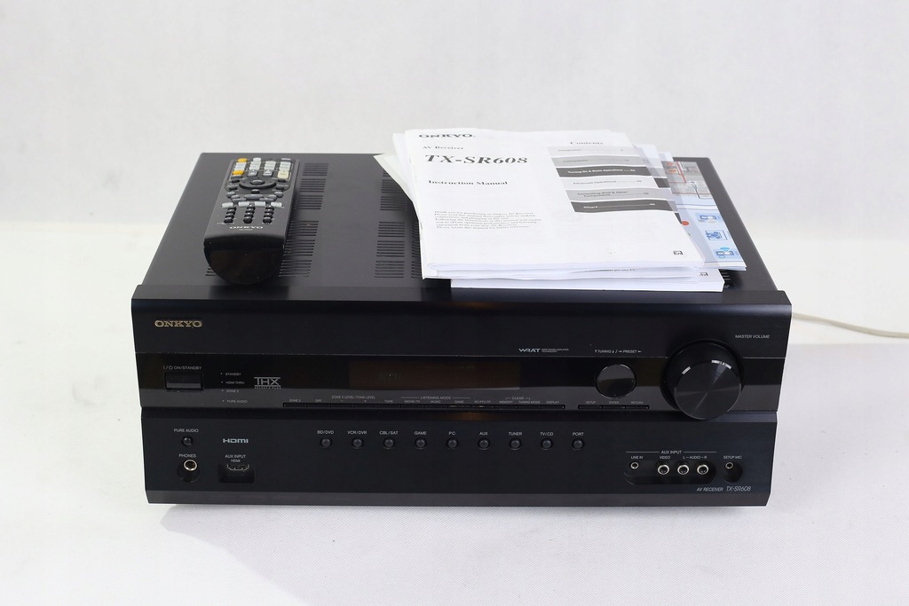 Amplituner Onkyo TX-SR608 HDMI pilot -ciężki mocny - 12301280673 - oficjalne archiwum Allegro
