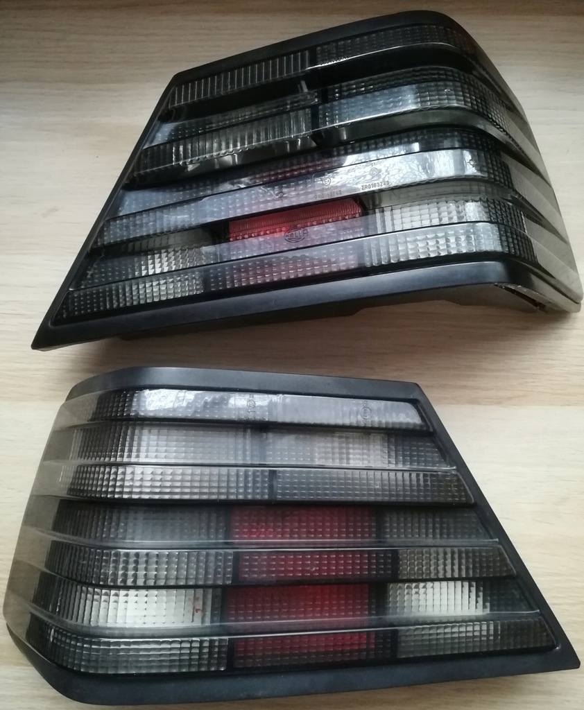 Mercedes W124 Czarne Tylne Lampy HELLA Rarytas Usa - 8139326977 ...