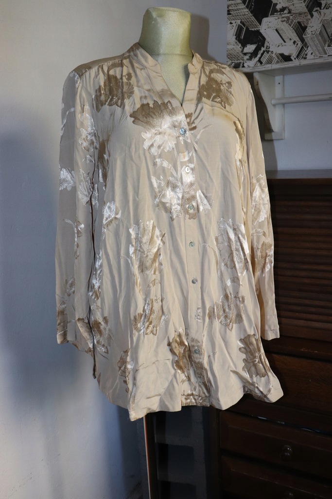 ANN HARVEY*beżowa rozpinana bluzka 48 - 14136228467 - oficjalne ...