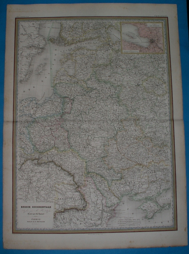 1856 ORYGINAŁ olbrzym MAPA POLSKA KRESY BAŁTYK PRUSY GALICJA Łódź WARSZAWA - 17240765441 ...